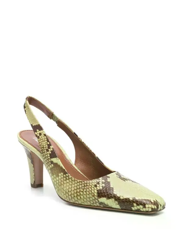 Paris Texas Leather Slingback Pumps - Green