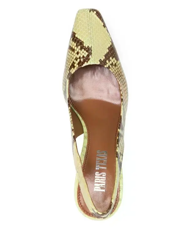 Paris Texas Leather Slingback Pumps - Green