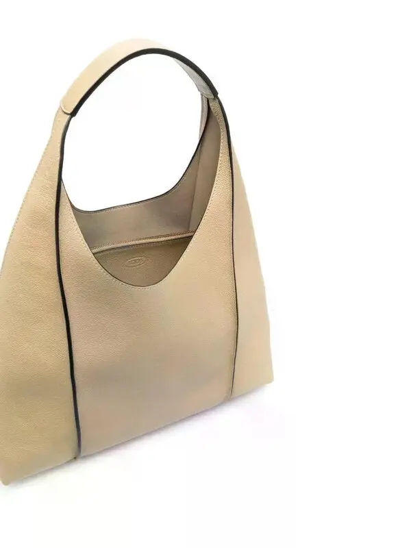 TOD'S T Timeless Leather Tote Bag - Neutrals