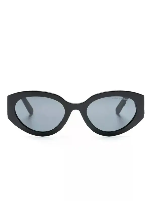 Marc Jacobs Embossed-logo Oval-frame Sunglasses
