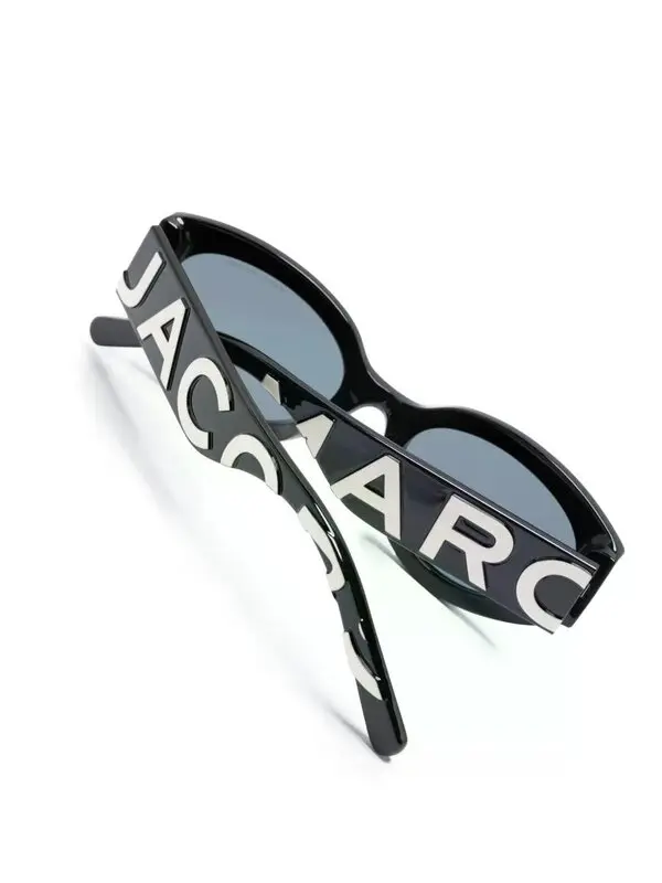 Marc Jacobs Embossed-logo Oval-frame Sunglasses
