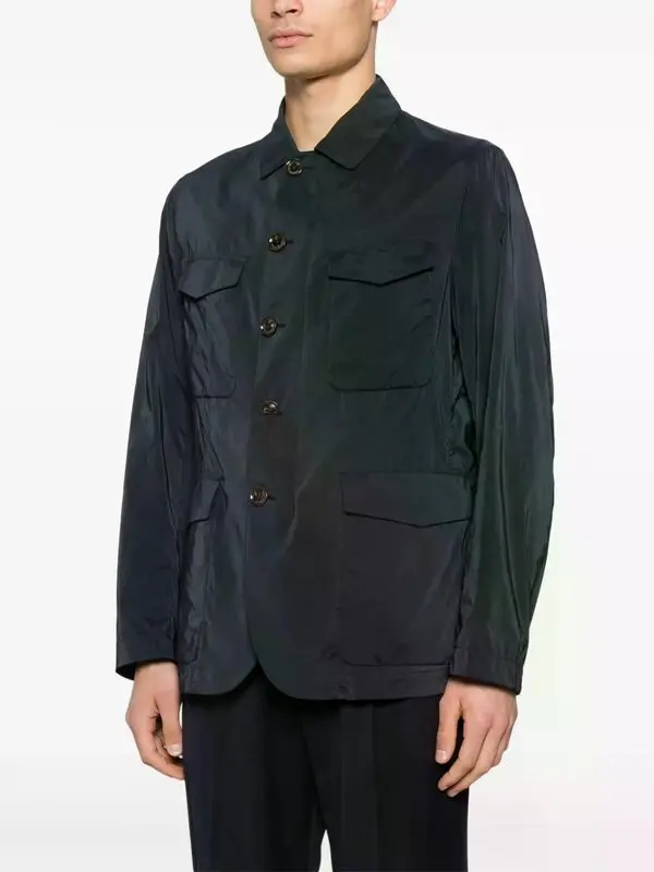 MONTECORE Classic-collar Shirt Jacket - Blue