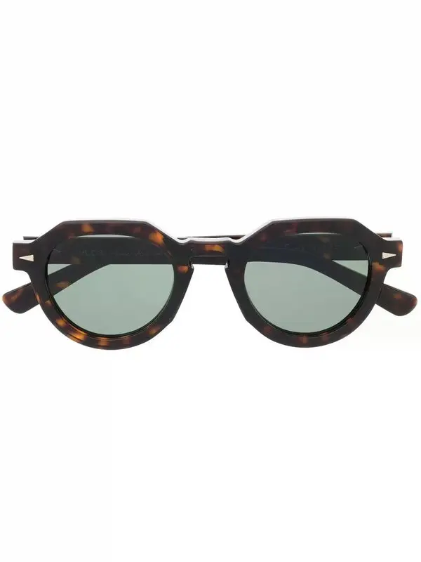 AHLEM Tortoiseshell-effect Round Frame Sunglasses