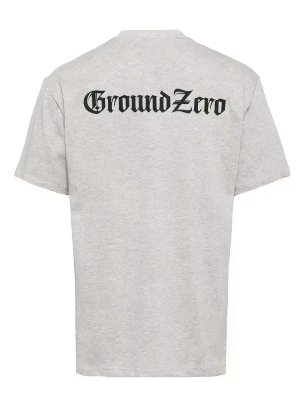 GROUND ZERO Logo-print Cotton T-shirt - Grey