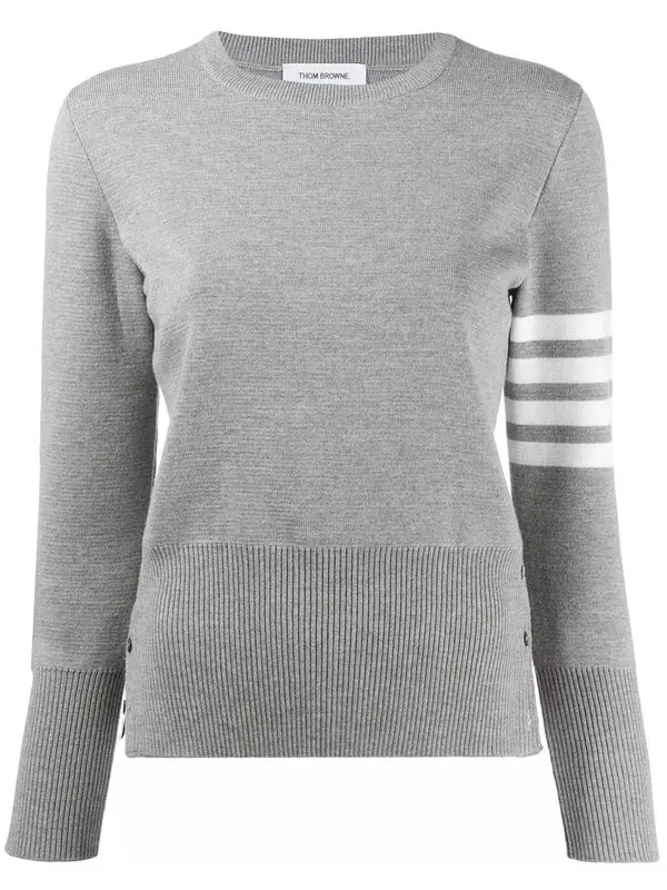 Thom Browne 4-bar Milano Stitch Jumper - Grey