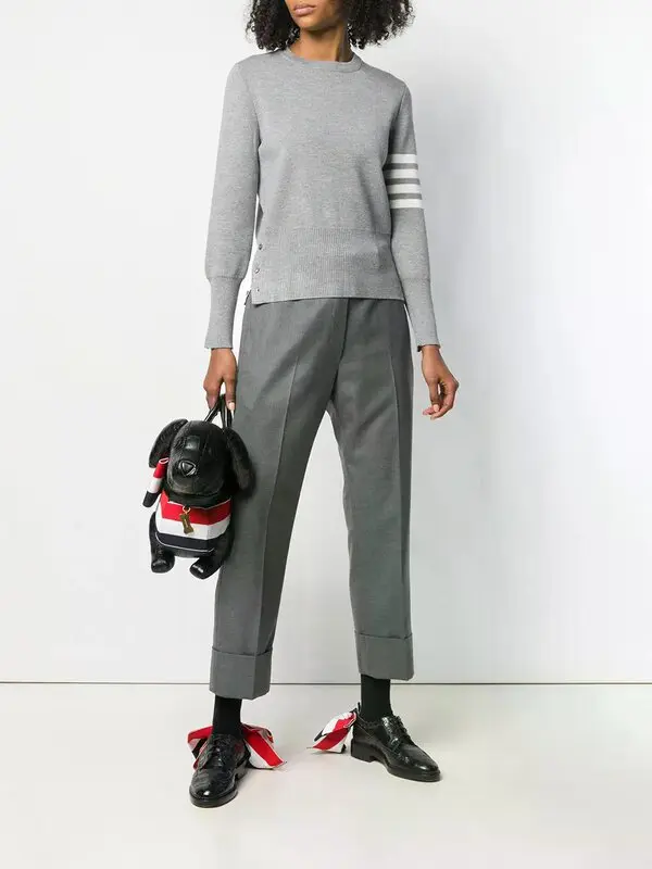 Thom Browne 4-bar Milano Stitch Jumper - Grey