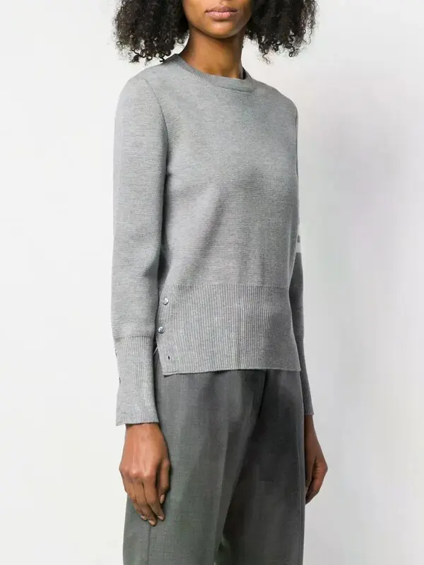 Thom Browne 4-bar Milano Stitch Jumper - Grey