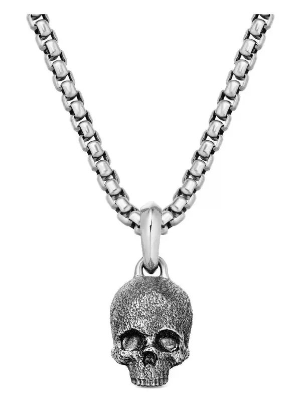 David Yurman Sterling Memento Mori Skull Amulet