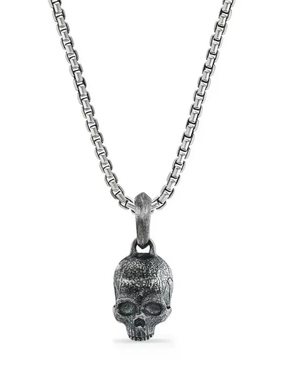 David Yurman Sterling Memento Mori Skull Amulet