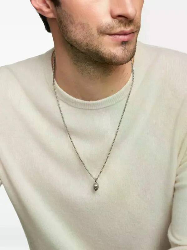 David Yurman Sterling Memento Mori Skull Amulet