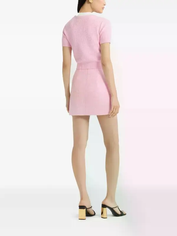 PATOU Organic-cotton Tweed Mini Skirt - Pink