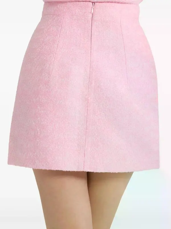 PATOU Organic-cotton Tweed Mini Skirt - Pink