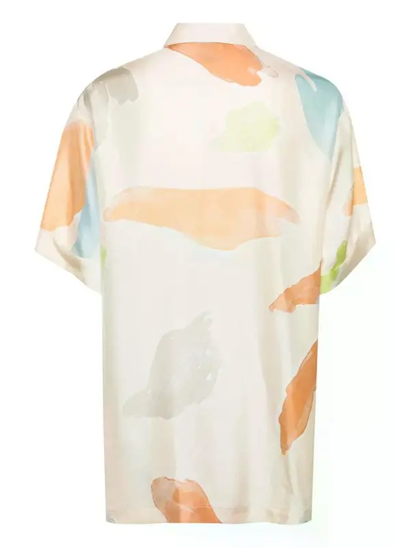 ALYSI Abstract-print Silk Shirt