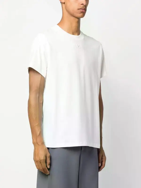 COURREGES Logo-patch Cotton T-shirt