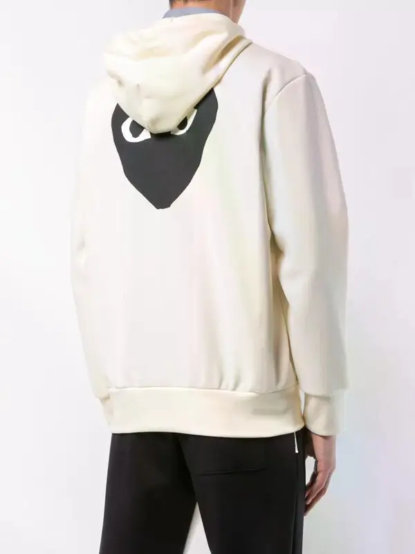 Play Comme Des Garcon Heart Logo Zip-up Hoodie