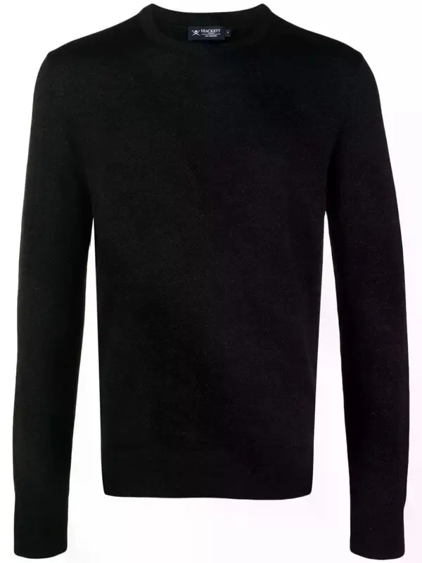 HACKETT Herringbone Jacquard Wool Jumper