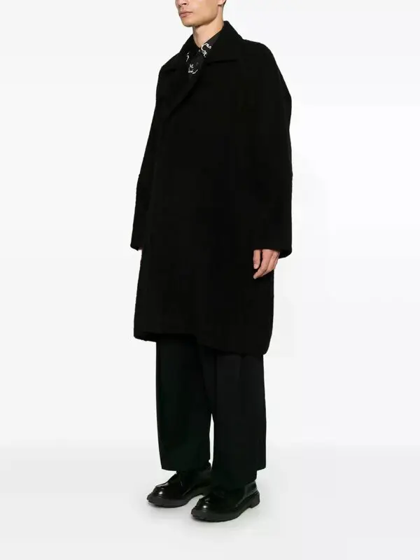 JAN JAN VAN ESSCHE Double-breasted Alpaca Wool-blend Coat