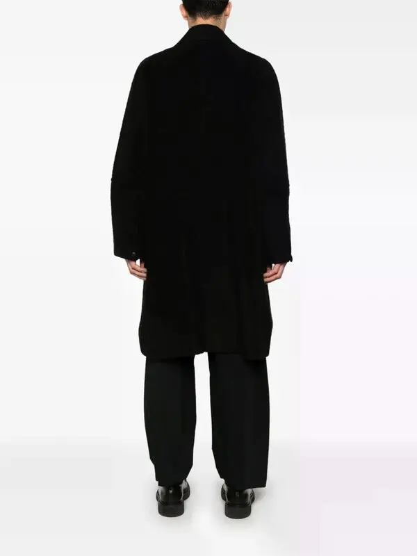 JAN JAN VAN ESSCHE Double-breasted Alpaca Wool-blend Coat