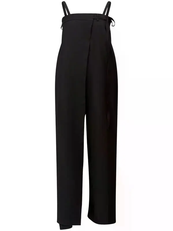 MAISON MARGIELA Single-stitch Logo Playsuit - Black