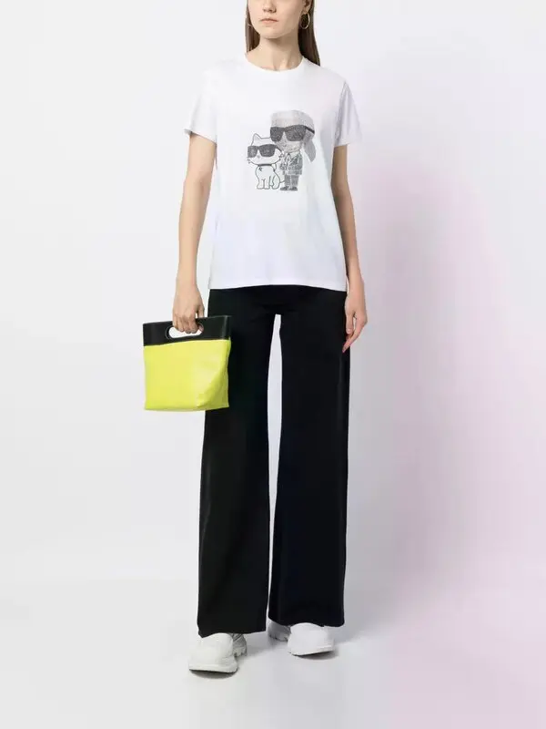 Karl Lagerfeld Ikon Rhinestone-embellished T-shirt