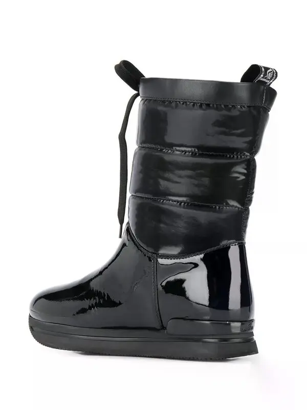 Hogan Padded Boots With Tie Fastening