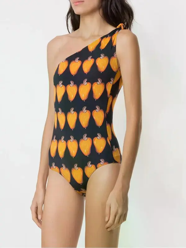 AMIR SLAMA Printed One-shoulder Swimsuit