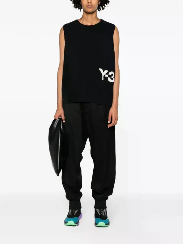 Y3 Logo-intarsia Vest