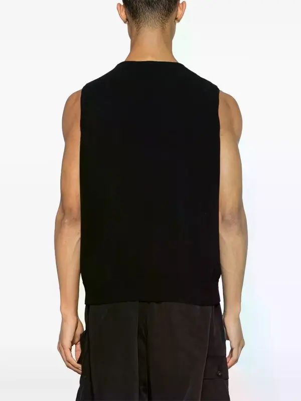 Y3 Logo-intarsia Vest