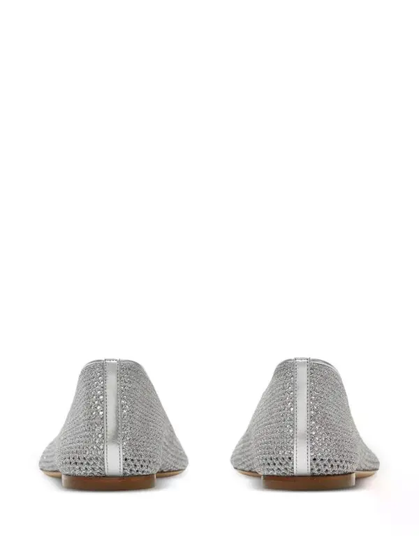 Burberry Mesh Ballerina Shoes - Silver