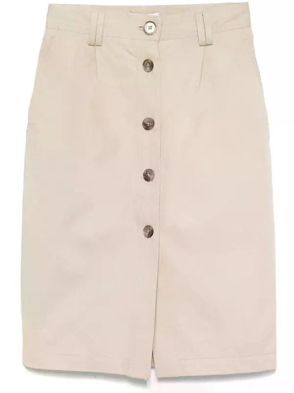 ANINE BING Zaire Midi Skirt - Neutrals