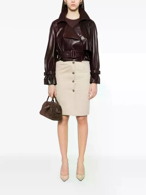 ANINE BING Zaire Midi Skirt - Neutrals