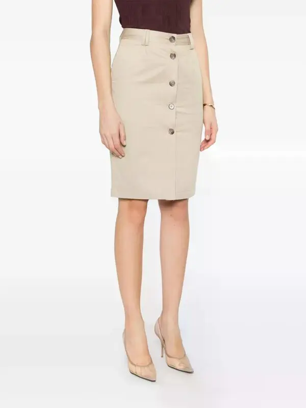 ANINE BING Zaire Midi Skirt - Neutrals