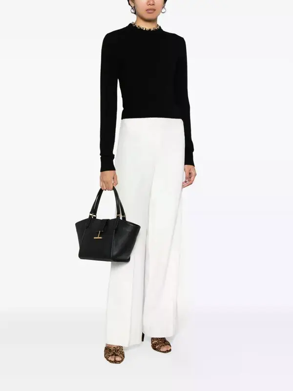 TOM FORD Tara Leather Tote Bag - Black
