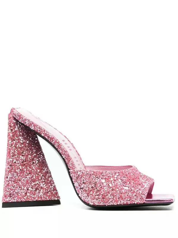 Attico Devon 115mm Sequin-embellished Mules