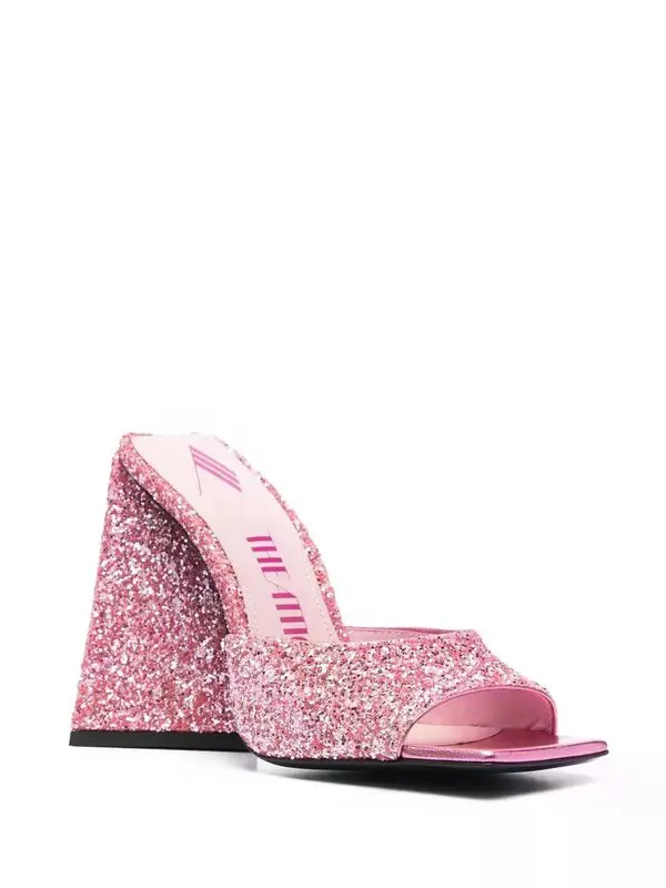 Attico Devon 115mm Sequin-embellished Mules