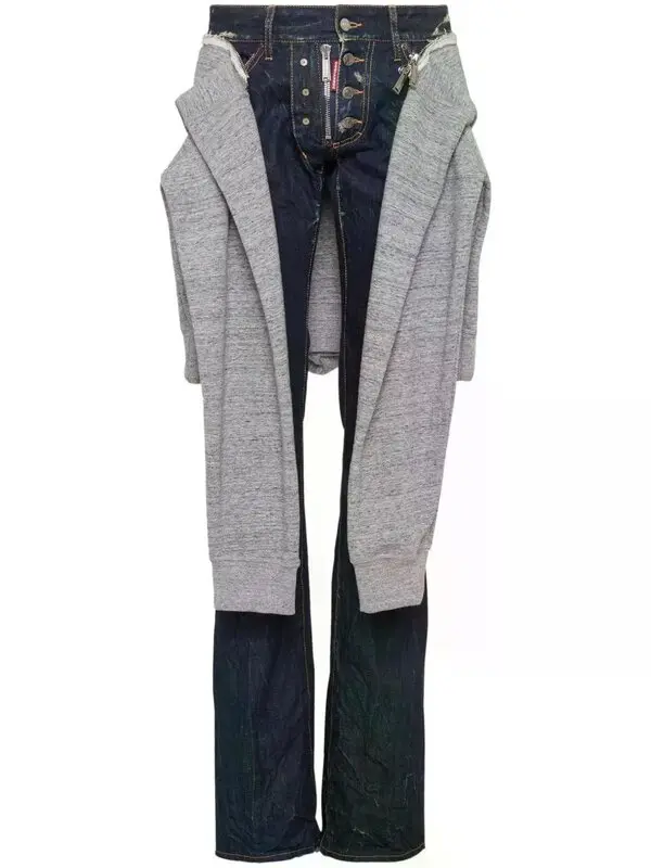 Dsquared2 Layered Cotton Denim Jeans