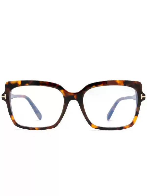 TOM FORD Square Frame Glasses - Brown