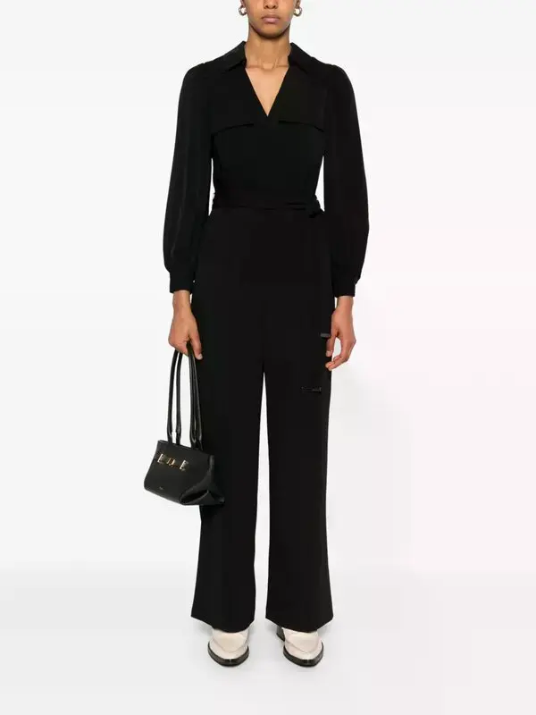 Dkny Bishop Sleeve Belted Jumpsuit