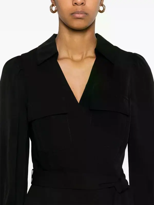 Dkny Bishop Sleeve Belted Jumpsuit