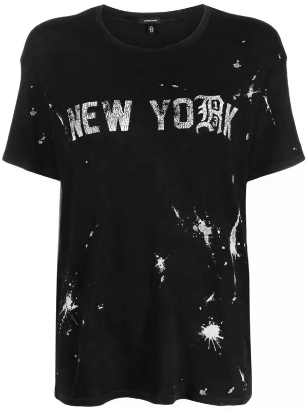 R13 Paint-splatter T-shirt