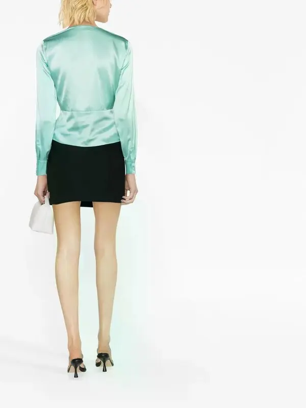 Pinko Twist-detail Silk Blouse