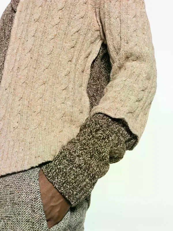 Dolce & Gabbana Asymmetric-neck Patchwork Jumper