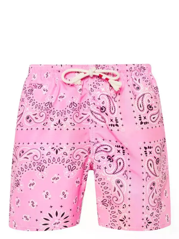 MC2 SAINT BARTH Bandana-print Swim Shorts - Pink