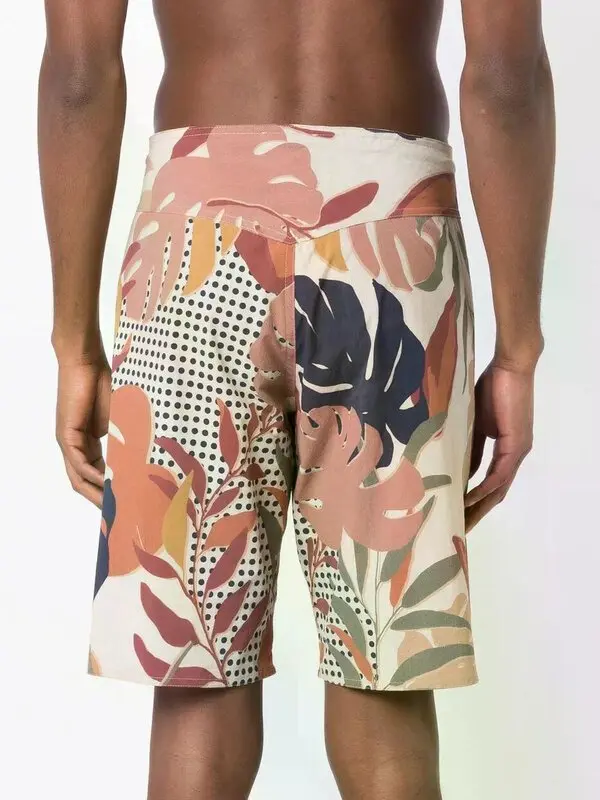 AMIR SLAMA Leaf-print Swim Shorts