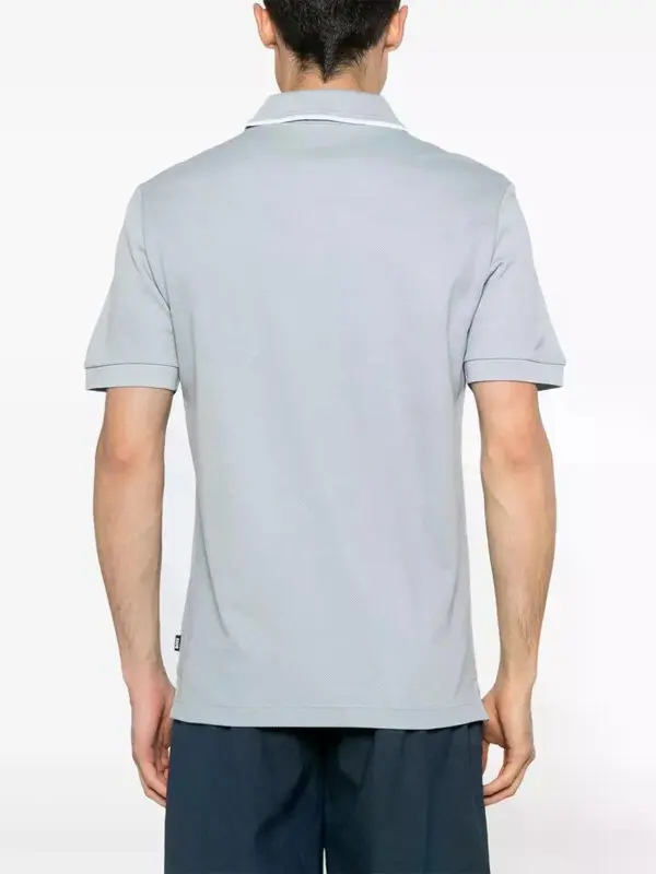 BOSS Textured Polo Shirt - Blue