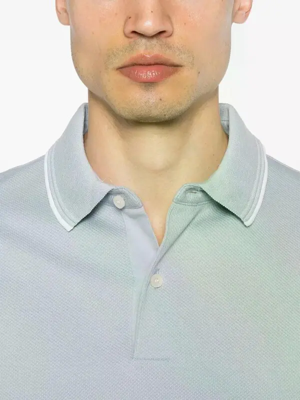 BOSS Textured Polo Shirt - Blue
