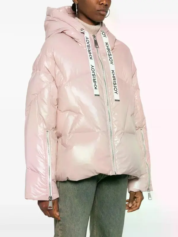 Khrisjoy Shiny Puffer Jacket - Pink
