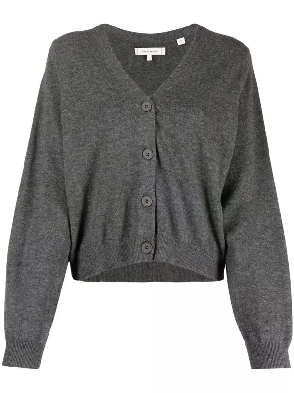 Chinti & Parker V-neck Cropped Wool Cardigan