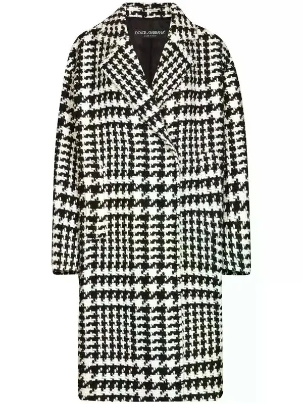 Dolce & Gabbana Houndstooth Pattern Coat