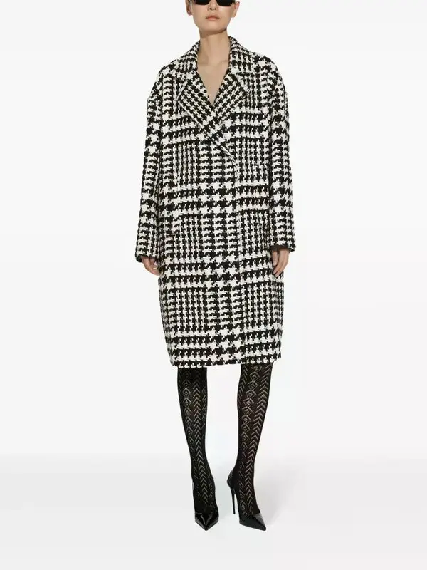 Dolce & Gabbana Houndstooth Pattern Coat